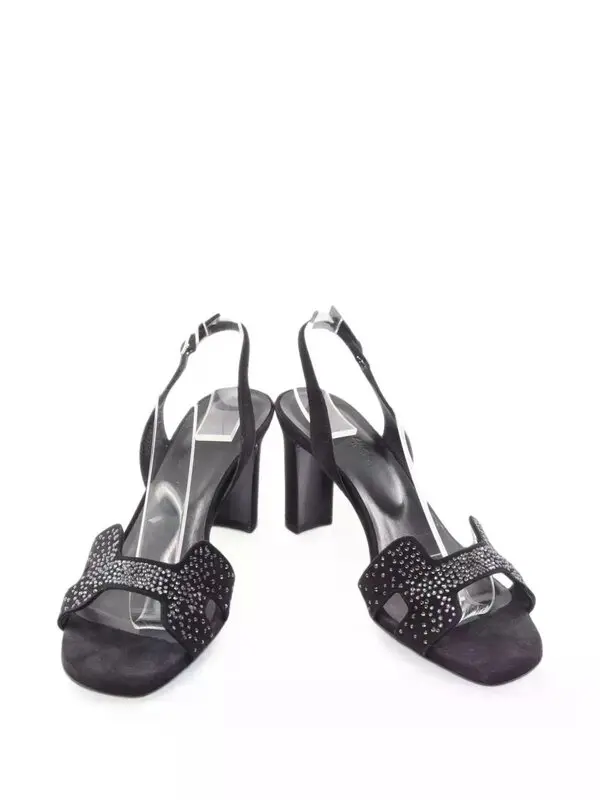Hermès 2000s Eternité Rhinestone Sandals