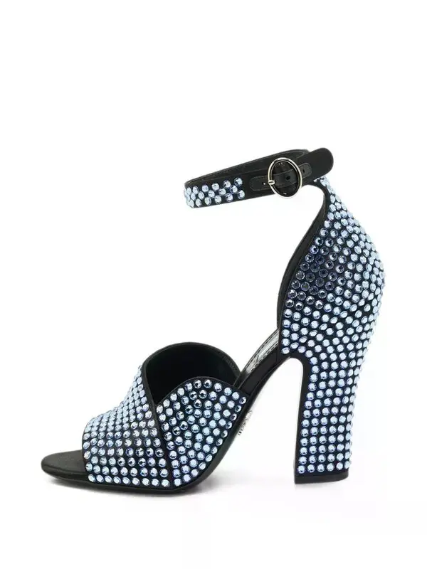 Prada Crystal-embellished Ankle-strap Heeled Sandals