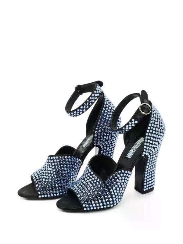 Prada Crystal-embellished Ankle-strap Heeled Sandals