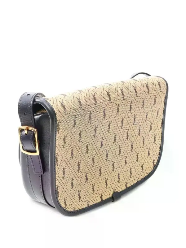 Saint Laurent 2010s Medium Monogram All Over Cross Body Bag - Neutrals
