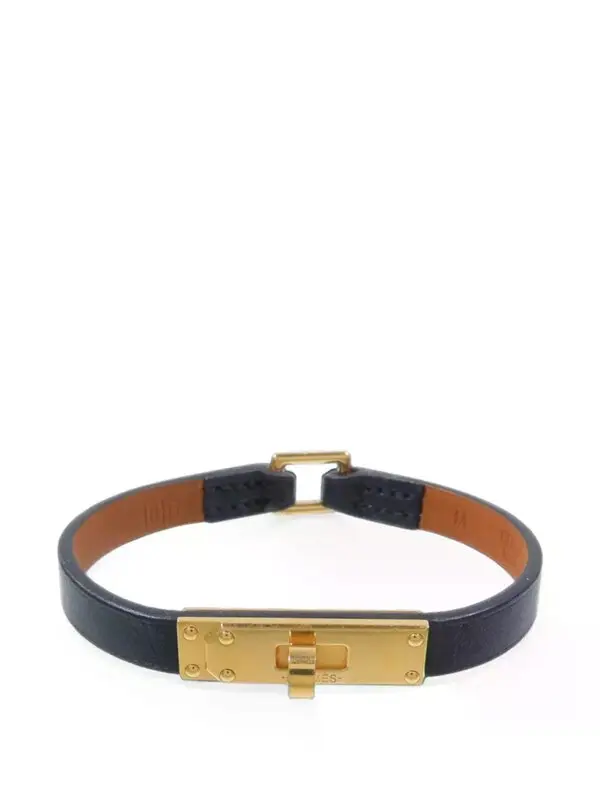 Hermès Micro Kelly Leather Bracelet - Gold