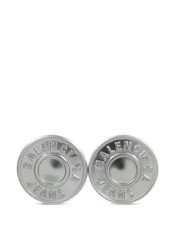 Balenciaga Jeans Stud Earrings - Silver
