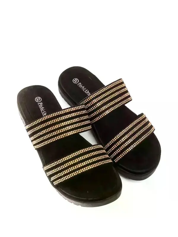 PÉCHÉ ORIGINEL Rhinestone-embellished Double-strap Sandals