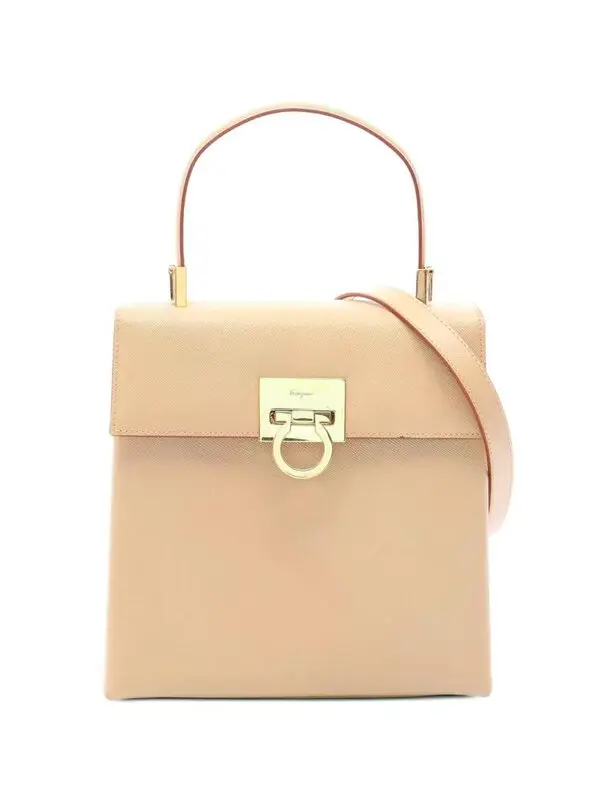FERRAGAMO 2010s Gancini Flip-lock Tote Bag - Neutrals