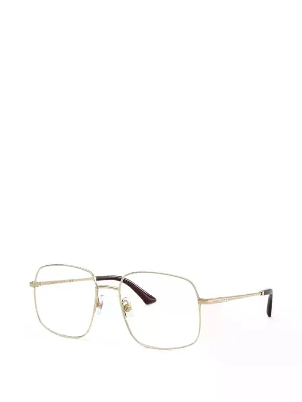 JIMMY CHOO Geometric-frame Glasses - Gold