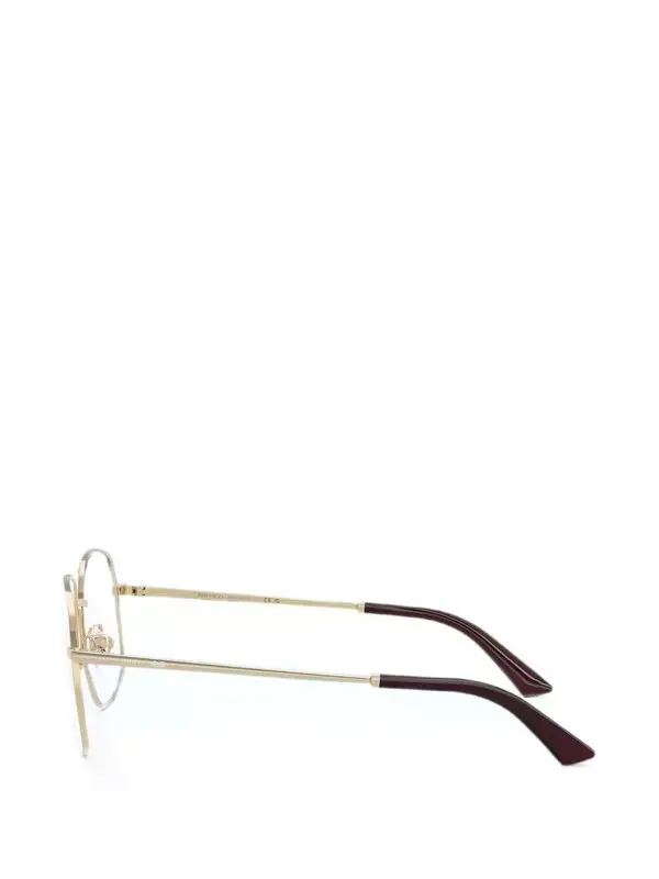 JIMMY CHOO Geometric-frame Glasses - Gold