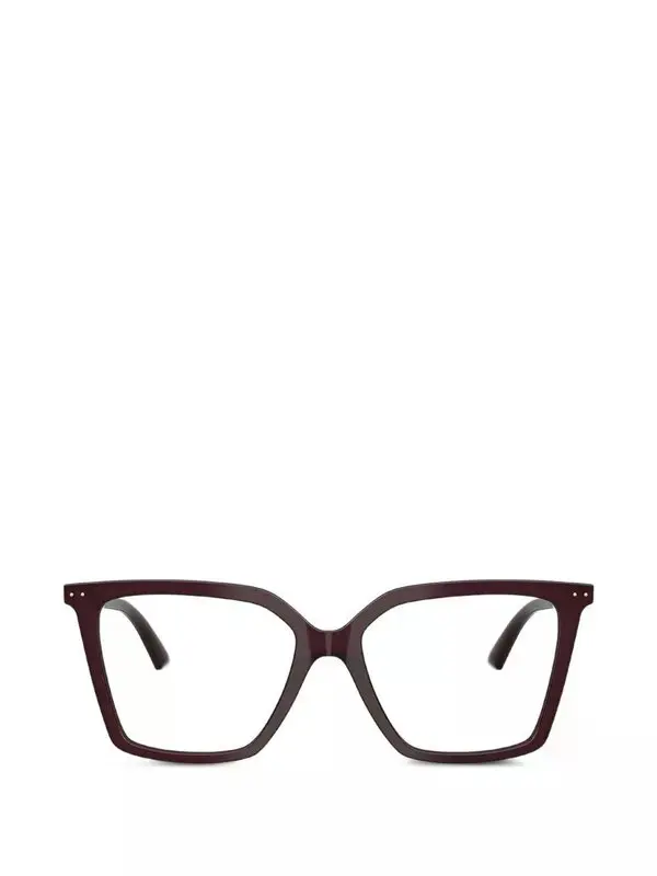JIMMY CHOO Geometric-frame Glasses - Brown