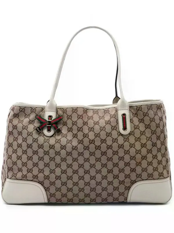 Gucci 2016-2026 Gg Canvas Web Princy Tote Bag - Neutrals