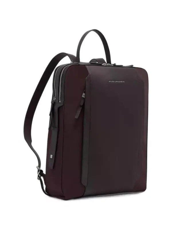 PIQUADRO Rfid-shielded Leather-panelled Backpack