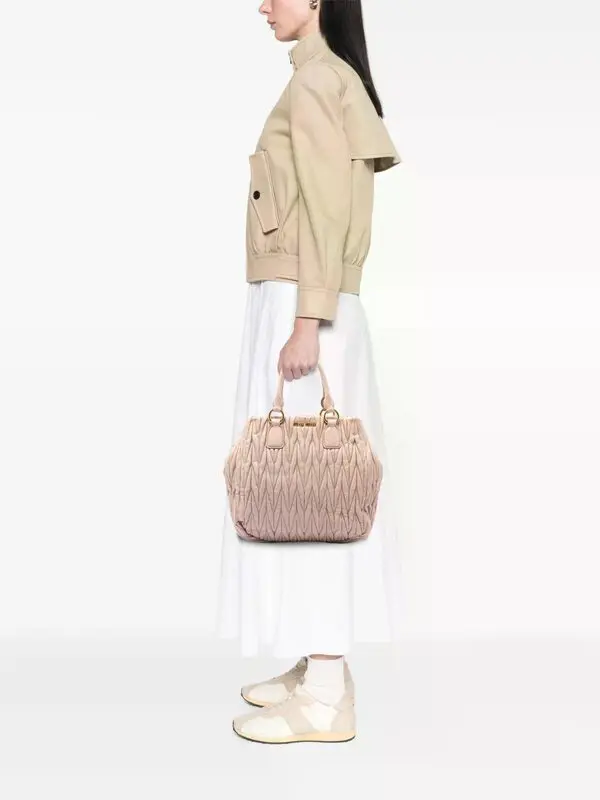 Miu Miu 2010-2026 Matelasse Nappa Convertible Tote Satchel