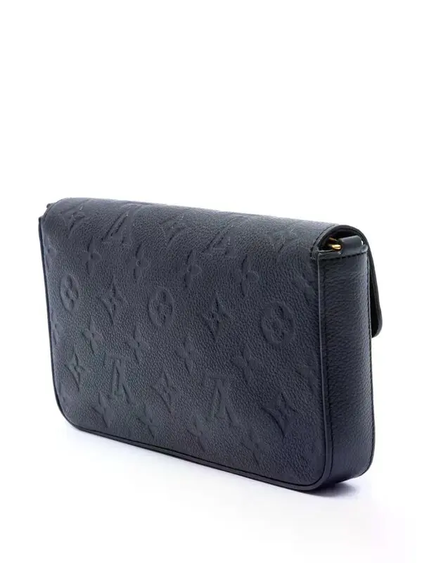 LOUIS VUITTON 2018 Monogram Empreinte Pochette Felicie Crossbody Bag - Black