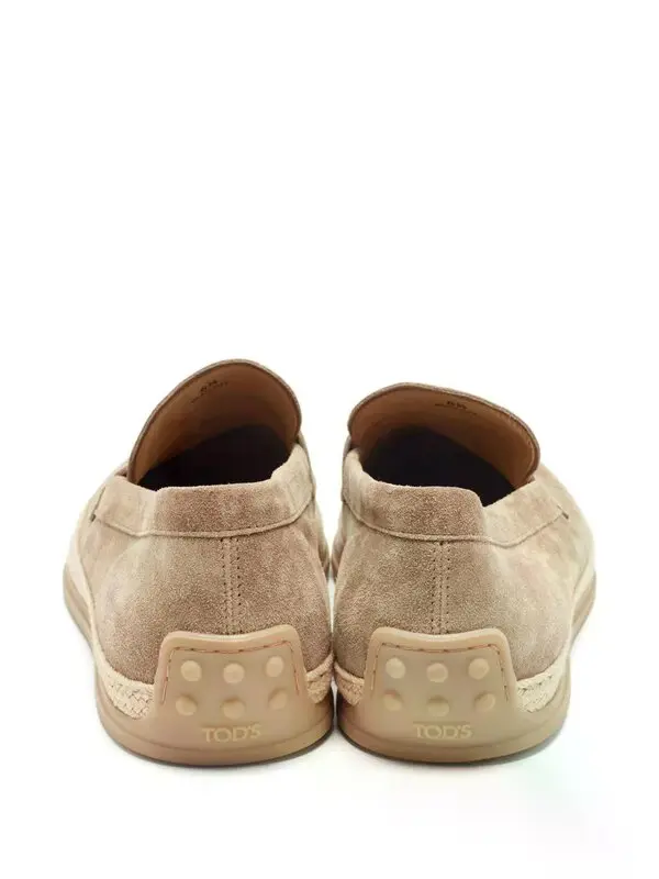TOD'S Suede Penny Loafers - Neutrals