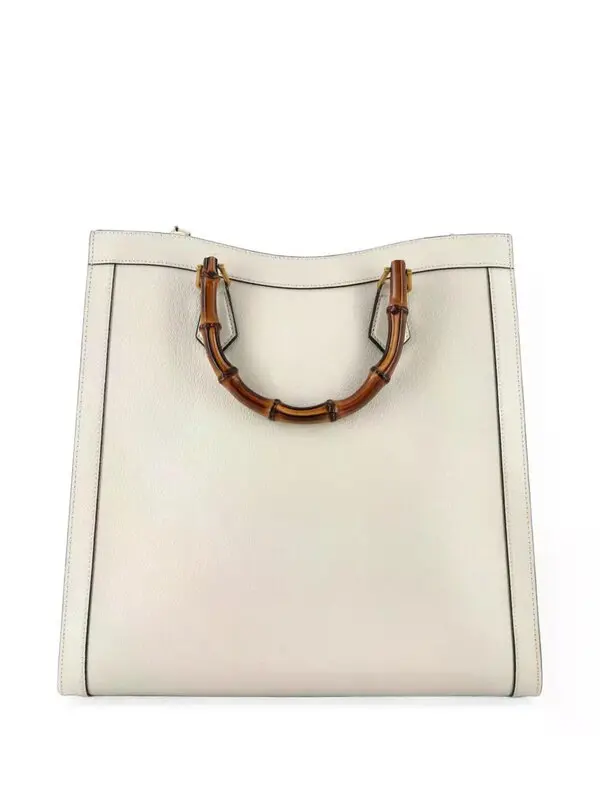 Gucci Diana Nm Bamboo Handle Printed Leather Large Tote Bag