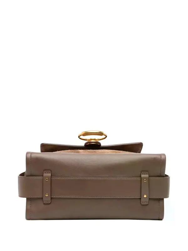 Chloé 2020 Small Calfskin And Suede Tess Day Satchel - Brown