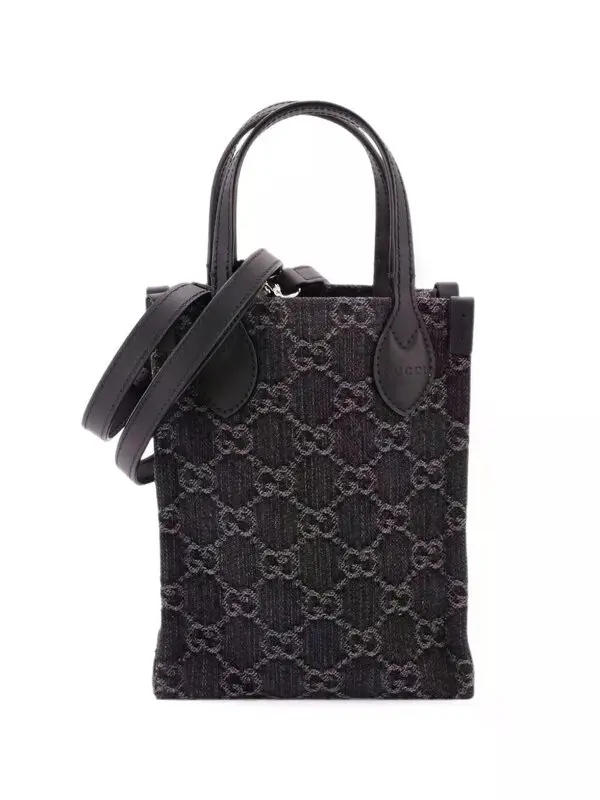 Gucci Vertical Gg Denim Mini Tote Bag