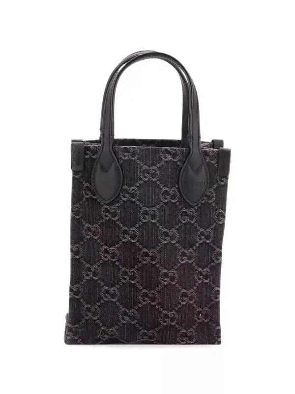 Gucci Vertical Gg Denim Mini Tote Bag