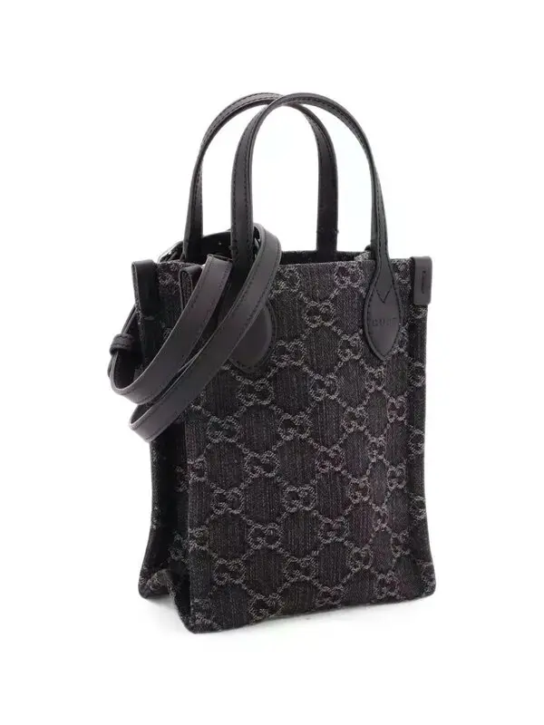 Gucci Vertical Gg Denim Mini Tote Bag