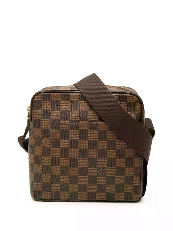 LOUIS VUITTON 2010 Damier Ebene Olav Pm Crossbody Bag - Brown