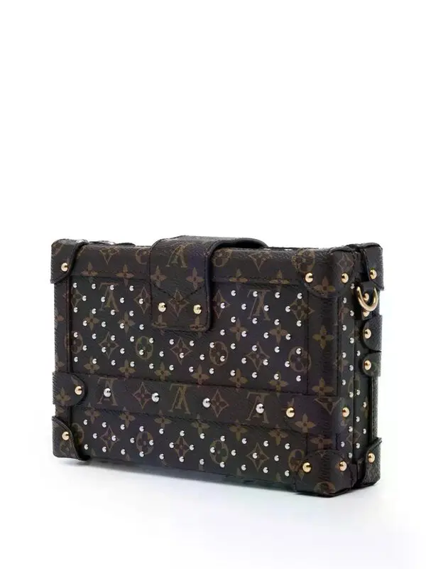 LOUIS VUITTON 2013 Monogram Studded Petite Malle Crossbody Bag
