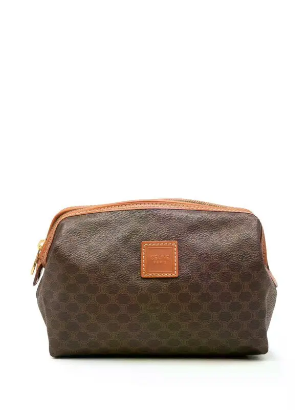 Celine 20th Century Macadam Coated Canvas Cosmetic Pouch