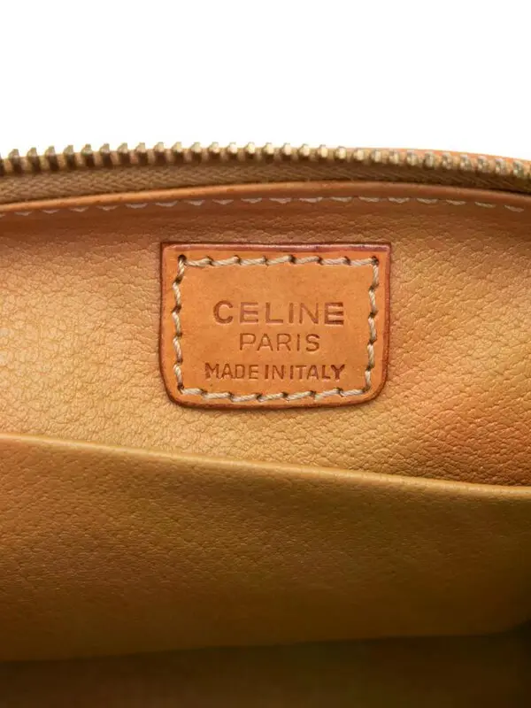 Celine 20th Century Macadam Coated Canvas Cosmetic Pouch