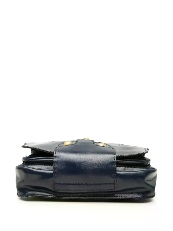 Fendi 2000-2010 Textured Patent F3 Secret Code Satchel