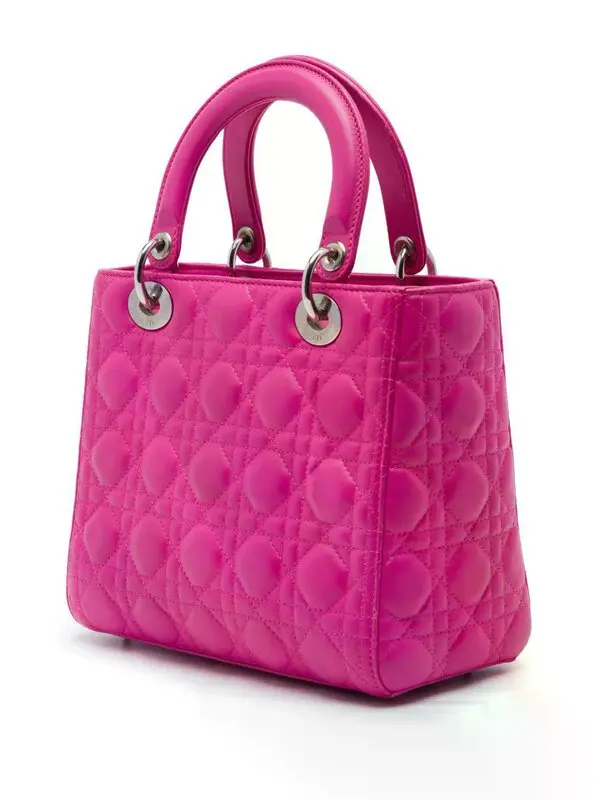 Dior 2012 Medium Lambskin Cannage Lady Satchel