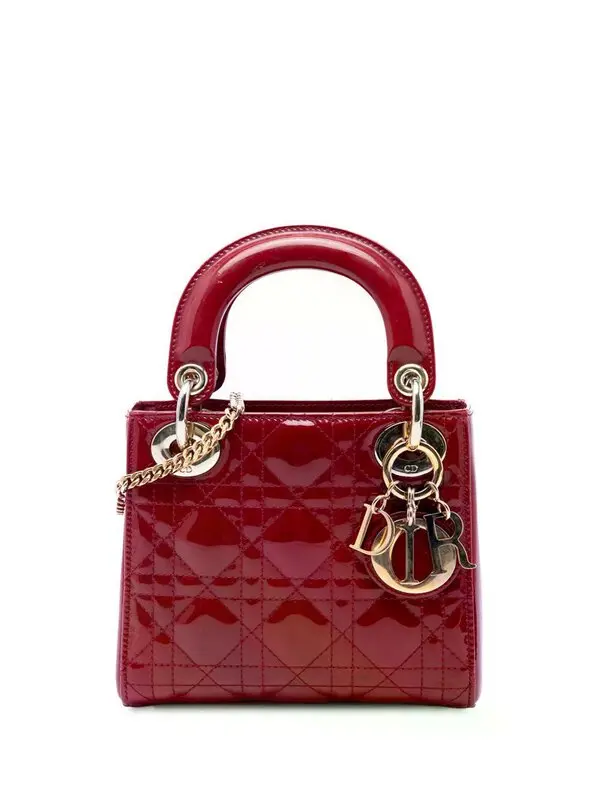 Dior 2013 Mini Patent Cannage Lady Satchel