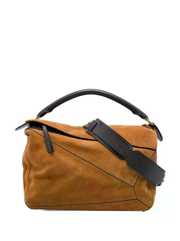 Loewe 2015 Large Suede Puzzle Satchel