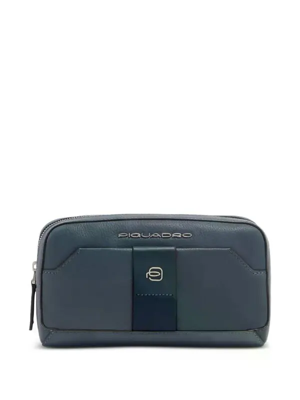 PIQUADRO Logo-plaque Leather Messenger Bag