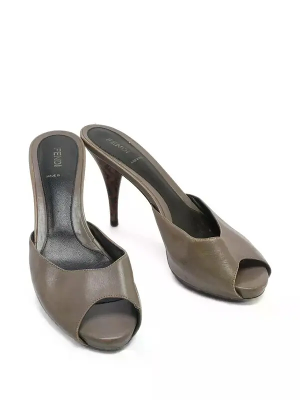 Fendi Ff Superstar Peep-toe Sandals