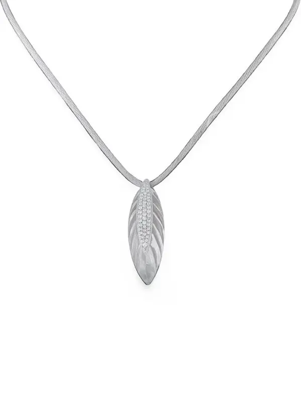 IO SI Rock Crystal And Diamond Necklace - Silver