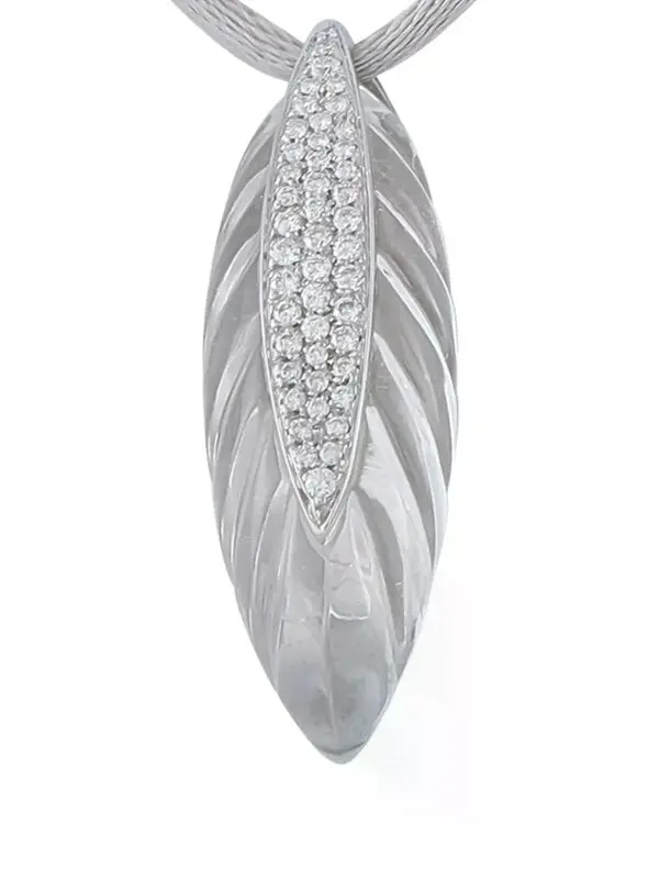 IO SI Rock Crystal And Diamond Necklace