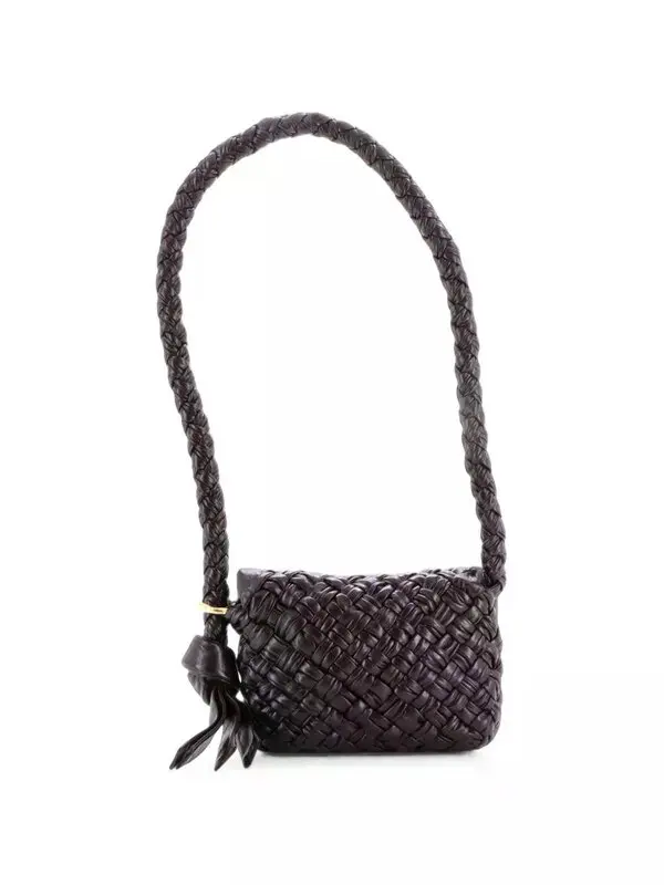 Bottega Veneta Kalimero Citta Intrecciato Plisse Leather Shoulder Bag - Brown