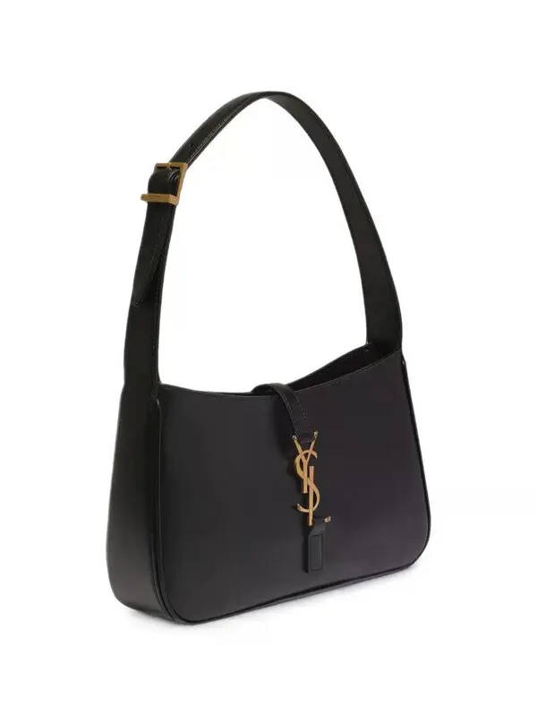 Saint Laurent Le 5 À 7 Leather Shoulder Bag - Black