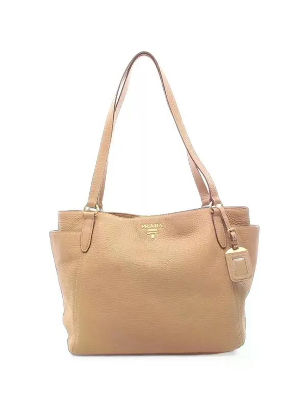 Prada 2000s Grained Leather Tote Bag