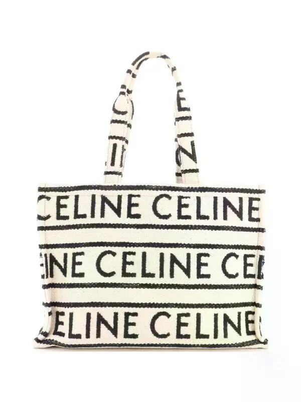 Celine Cabas Thais Logo All Over Textile Large Tote Bag