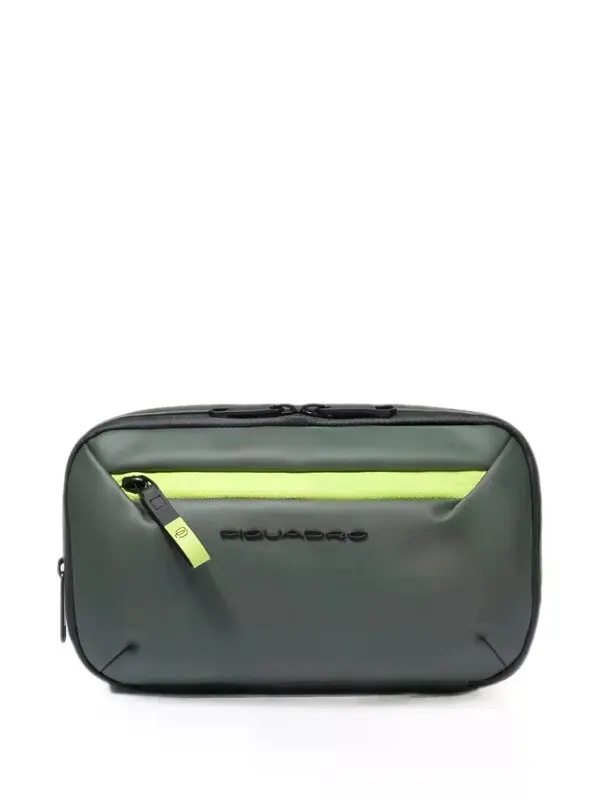 PIQUADRO Water-resistant Rubberised Toiletry Bag