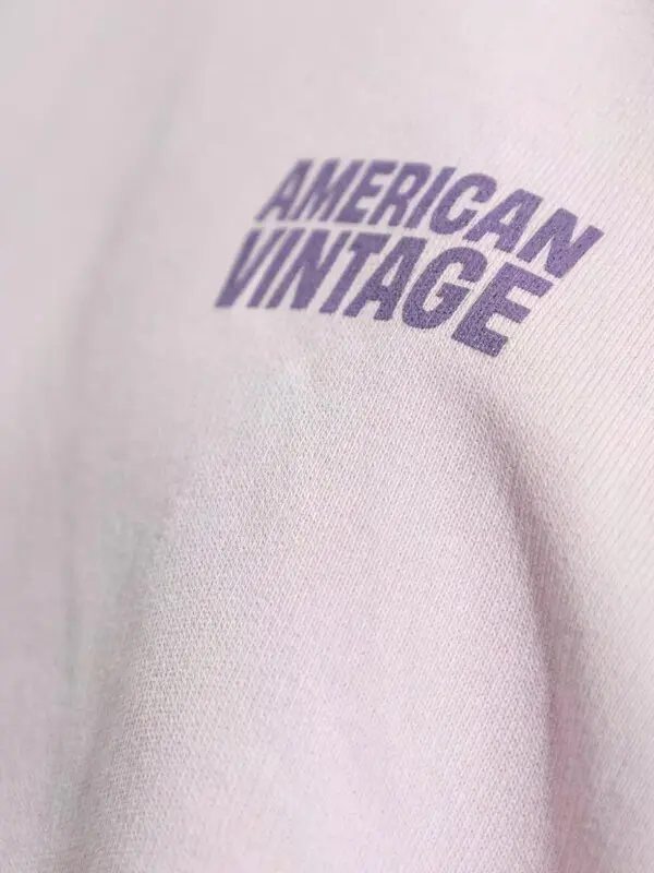 American Vintage Plizzy Logo-print Sweatshirt - Pink