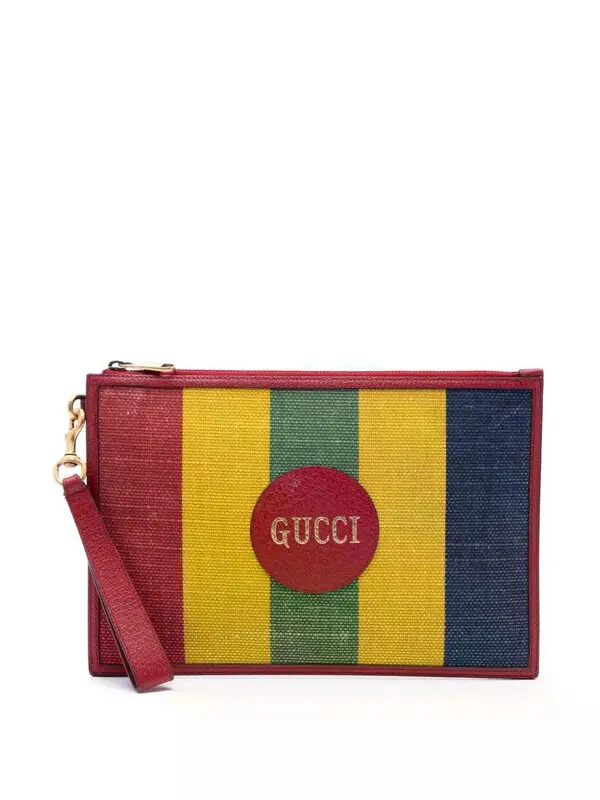 Gucci 2000-2015 Baiadera Canvas Striped Clutch Bag - Multicolour