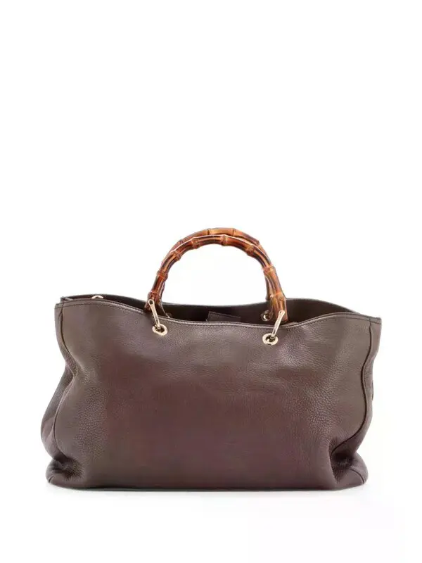 Gucci Bamboo Shopper Leather Large Tote Bag