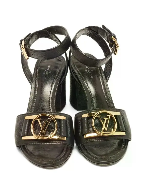 LOUIS VUITTON Lock It Buckle-detail Heeled Sandals