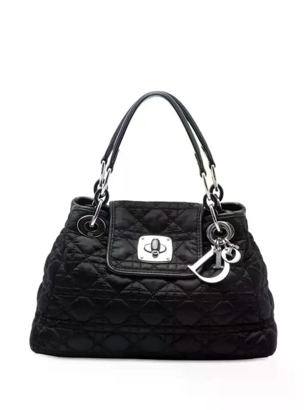 Dior 2009 Nylon Cannage Charming Lock Handbag
