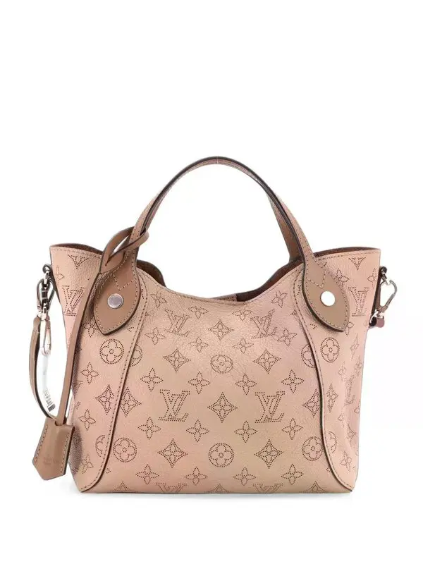 LOUIS VUITTON Hina Handbag Mahina Leather Pm Shoulder Bag - Grey