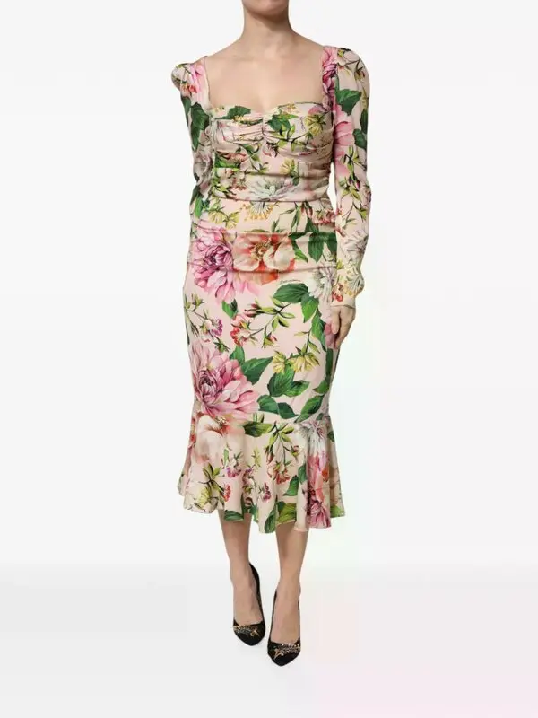 Dolce & Gabbana Floral-print Midi Dress