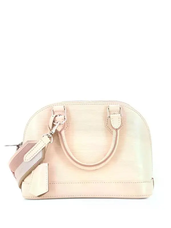 LOUIS VUITTON Alma Handbag Epi Leather With Logo Jacquard Strap Bb Shoulder Bag