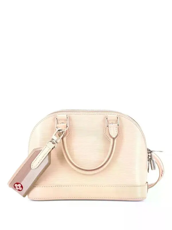 LOUIS VUITTON Alma Handbag Epi Leather With Logo Jacquard Strap Bb Shoulder Bag