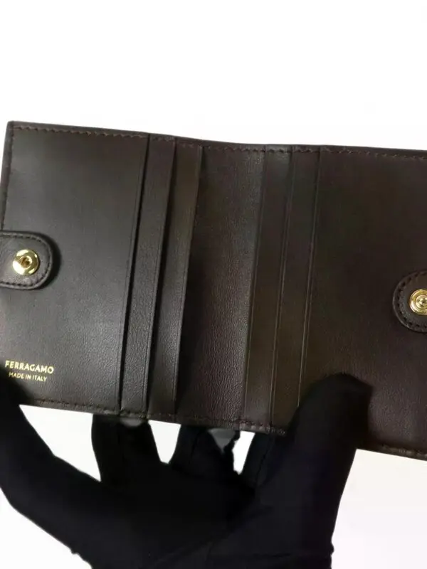 FERRAGAMO Wanda Gancini Compact Wallet - Brown