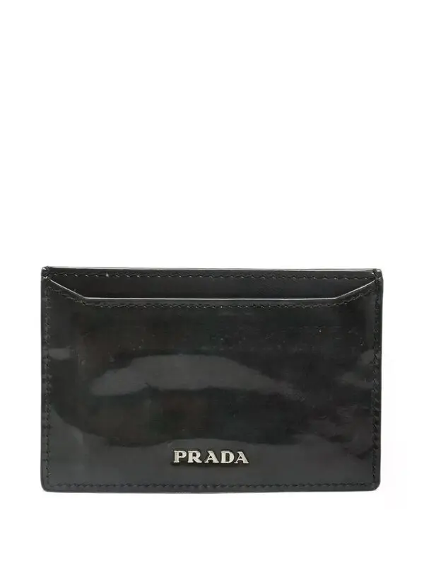 Prada Appliqué Leather Card Holder