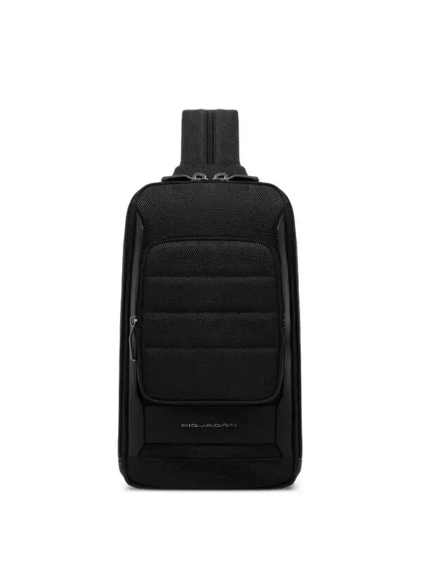 PIQUADRO Logo-plaque Convertible Messenger Bag - Black